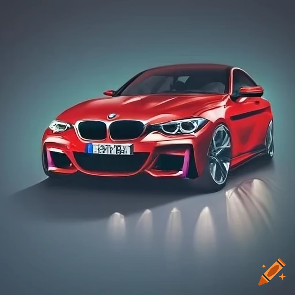 Red bmw car on Craiyon