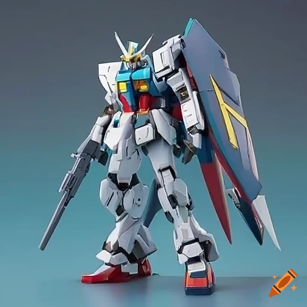Gunpla inspired mecha design model kit on Craiyon
