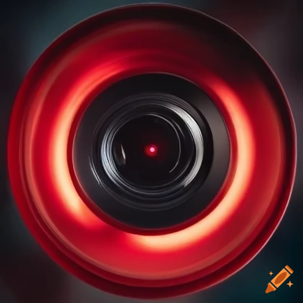 Blinking red high definition 4k clean corners anime-style buttons on ...