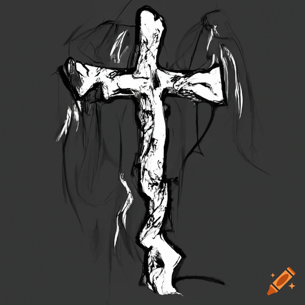 Scary cross on Craiyon