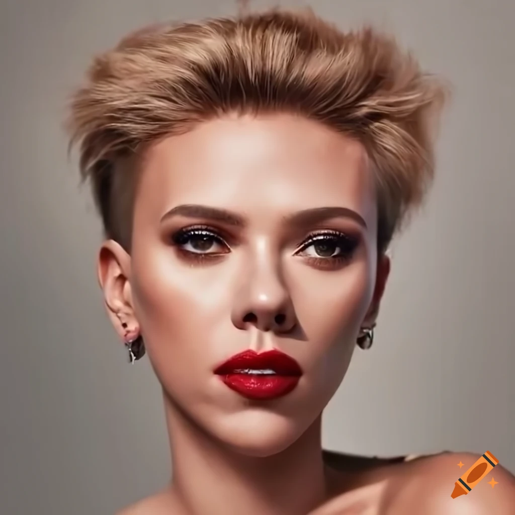 Composite beauty portrait with mohawk hairstyle on Craiyon