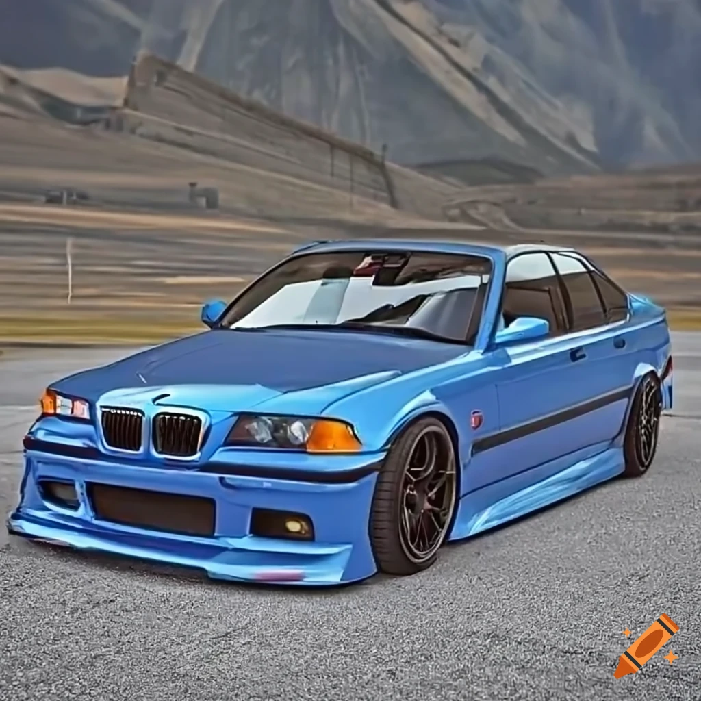 Sleek bmw e36 sedan with m sport body kit and blue paint, 4 doors and ...