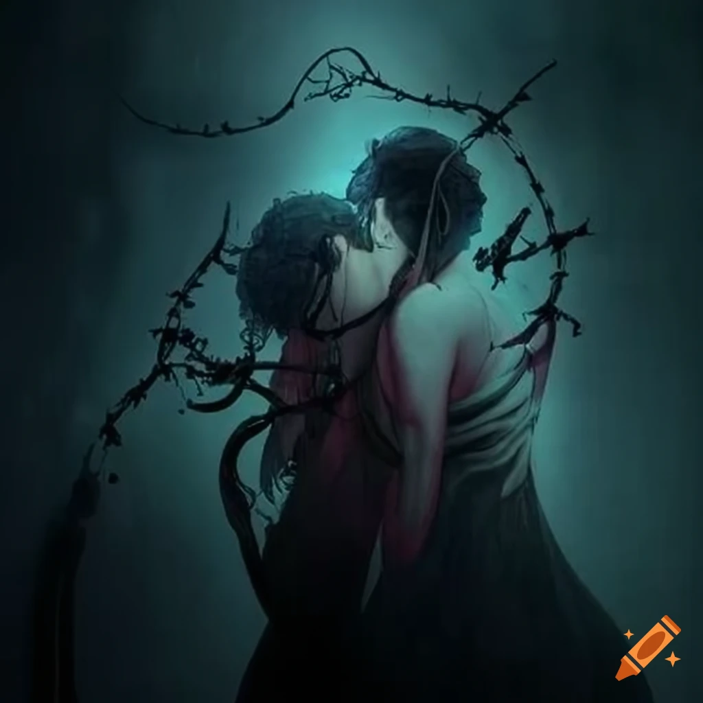 Poetic depiction of a fractured love with a heart of steel and barbed ...