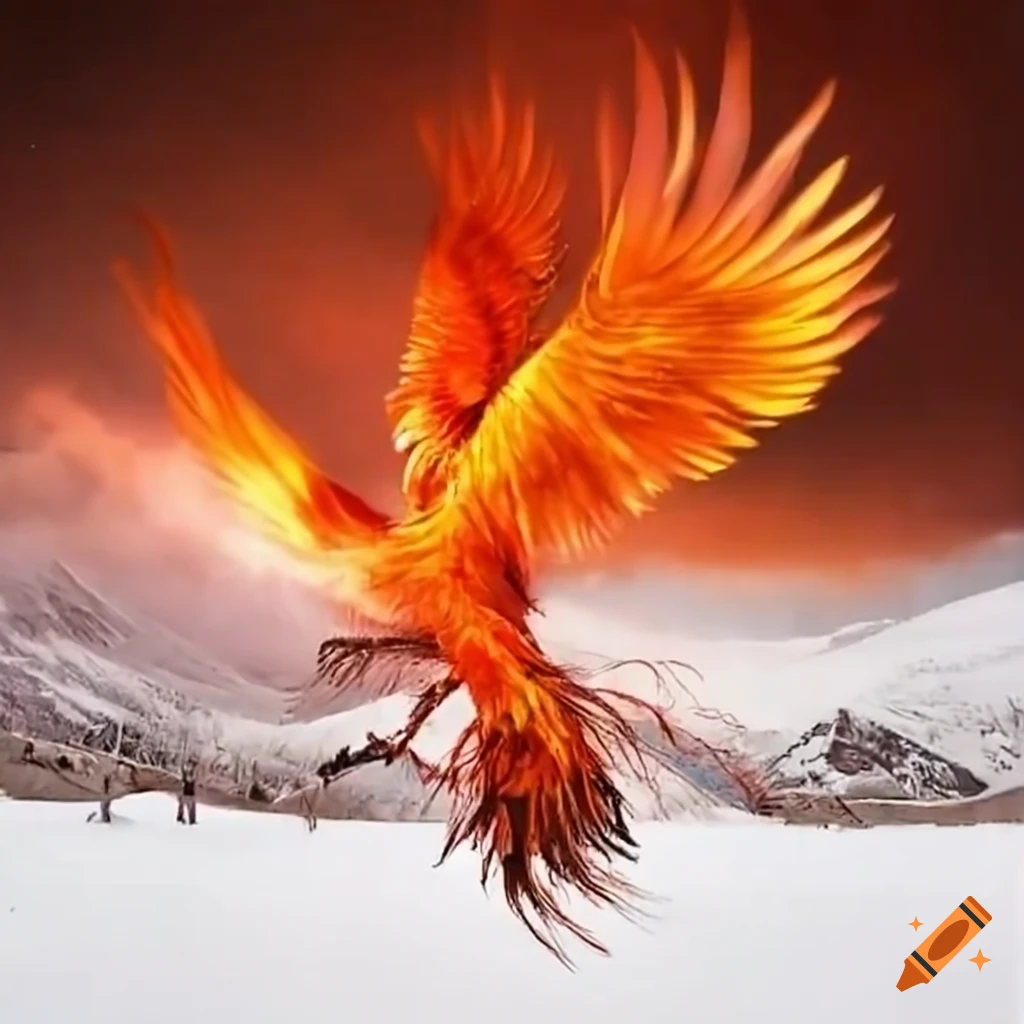Phoenix attacked by arrows above snowy village chased by Tibetan ...