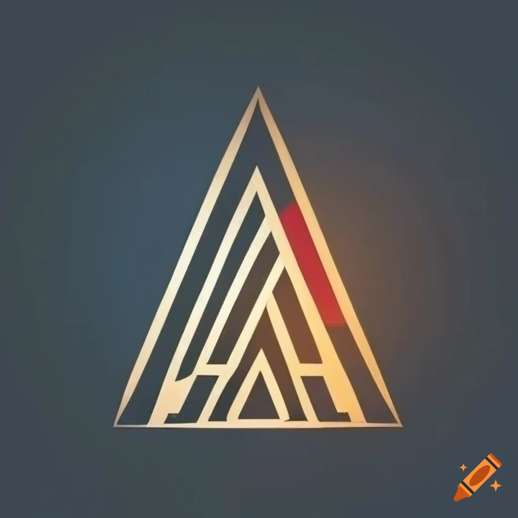 Art deco angular sharp geometric flame logo on Craiyon