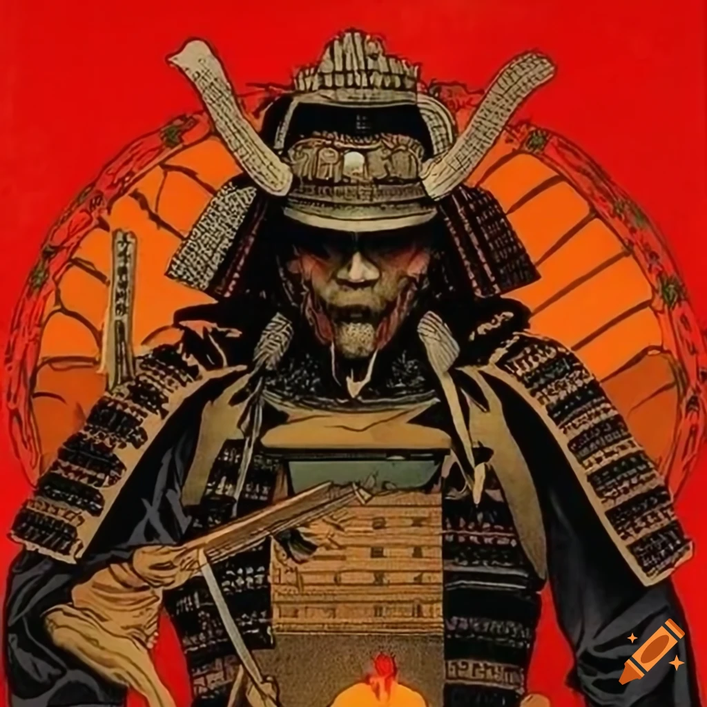 Movie poster with a mysterious samurai inspired by various artists on ...