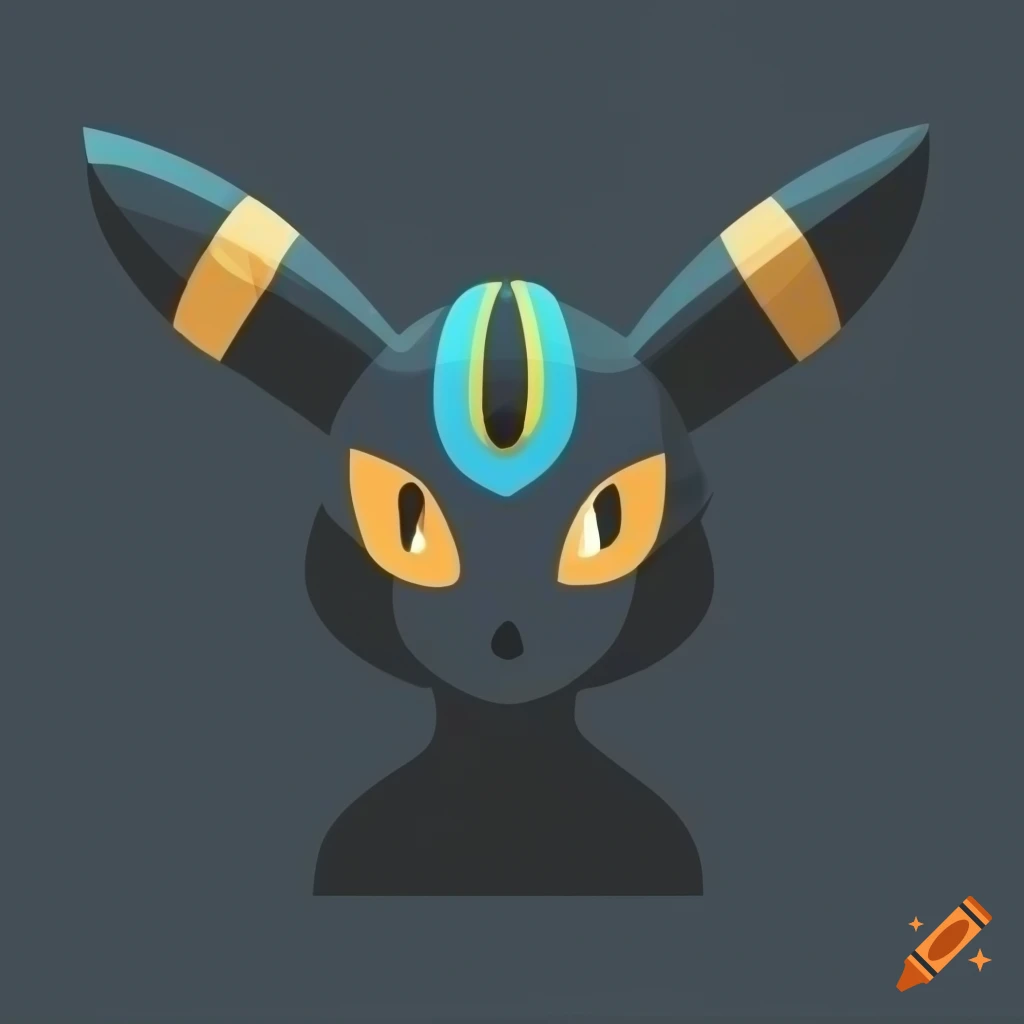 Minimalistic vector art of umbreon on Craiyon