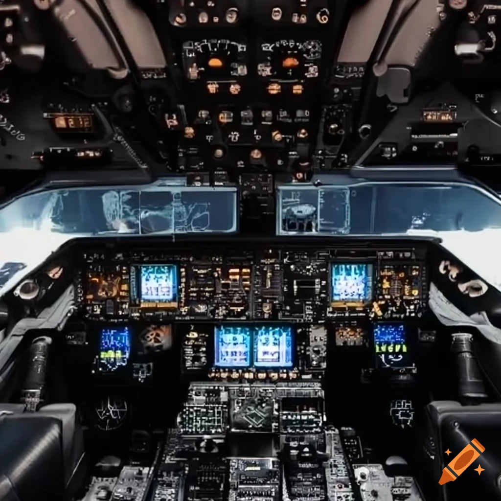Airbus cockpit on Craiyon