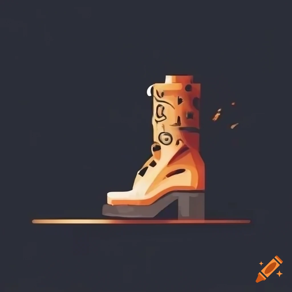 Profile View Minimalist Crushing Jackboot Logo on Craiyon