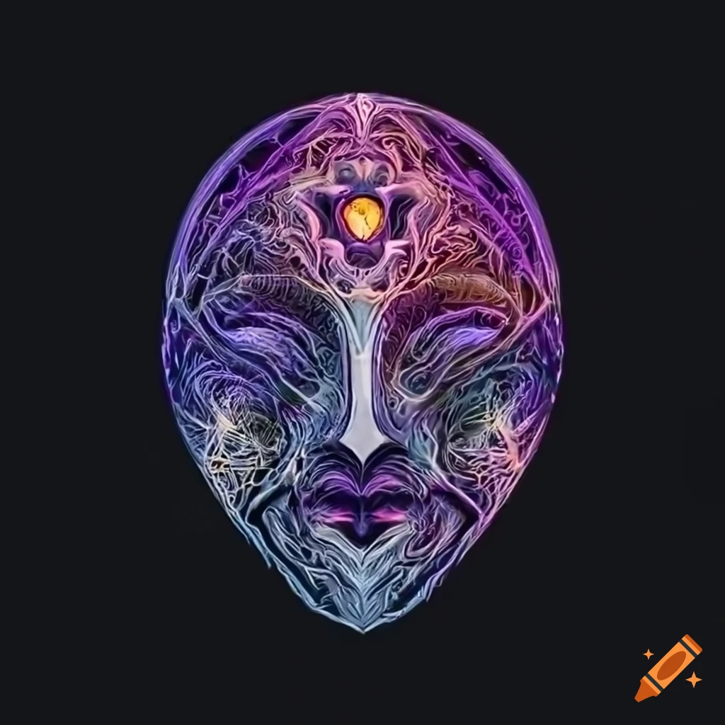 Cosmic radiance mask logo with angular minimalism style on Craiyon