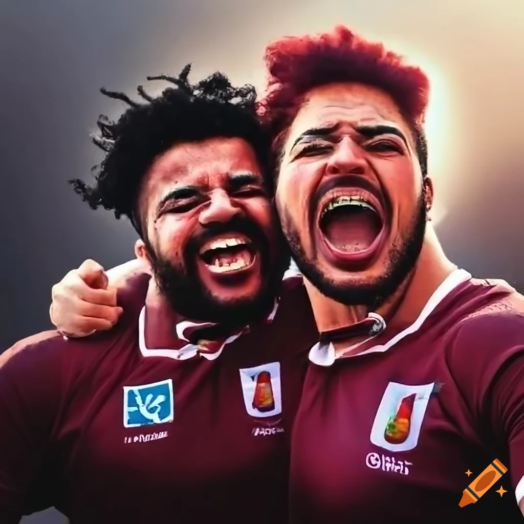 Rugby fans celebrating in the street after winning championship finals ...