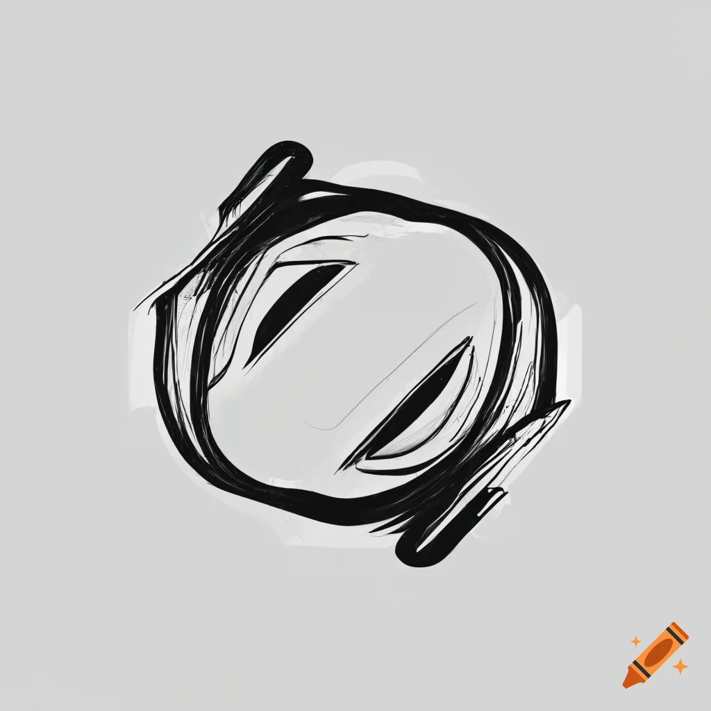 Minimalistic tech logo concept drawing on Craiyon