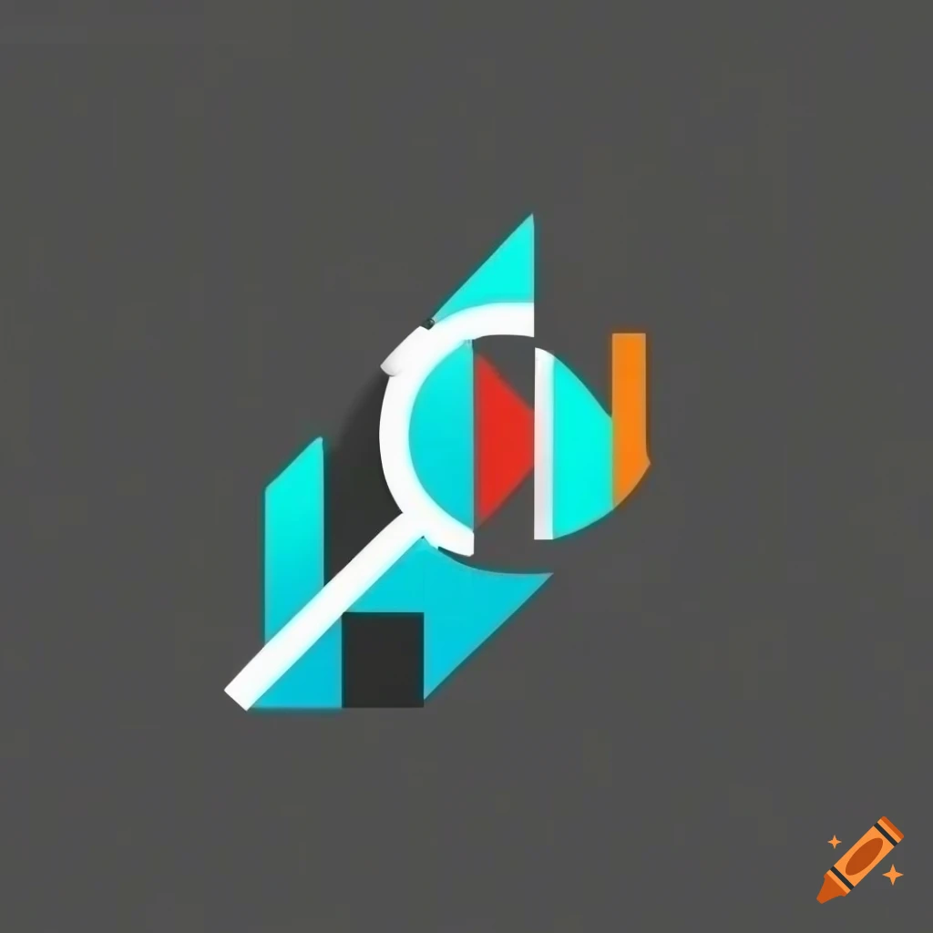 Complex abstract irregular 2d logo on Craiyon