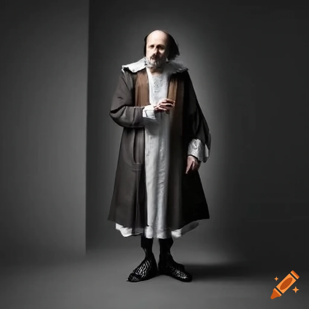 Shakespeare in a thoughtful pose on Craiyon