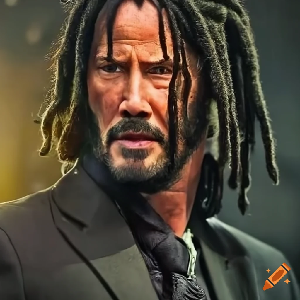 Man with signature hairstyle resembling john wick in florida on Craiyon