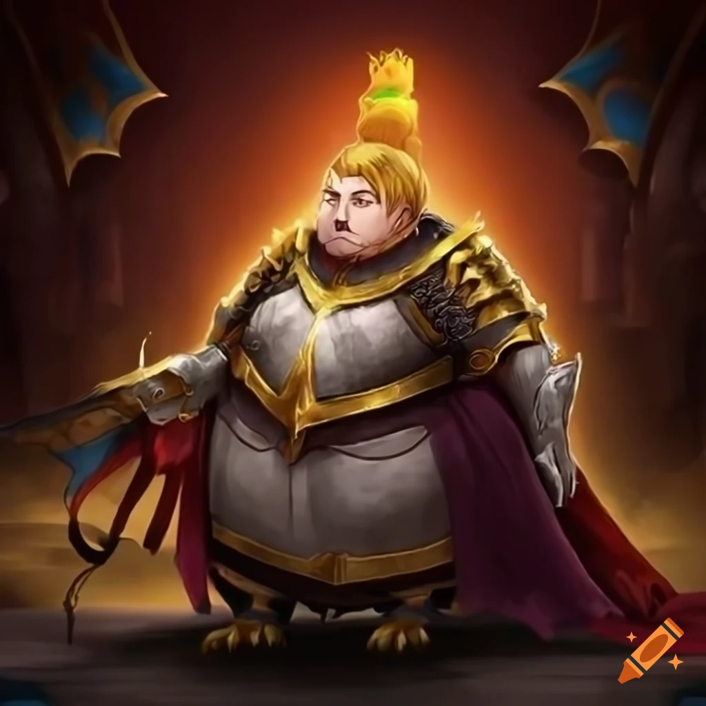 Fat medieval knight named Lord Zas on Craiyon