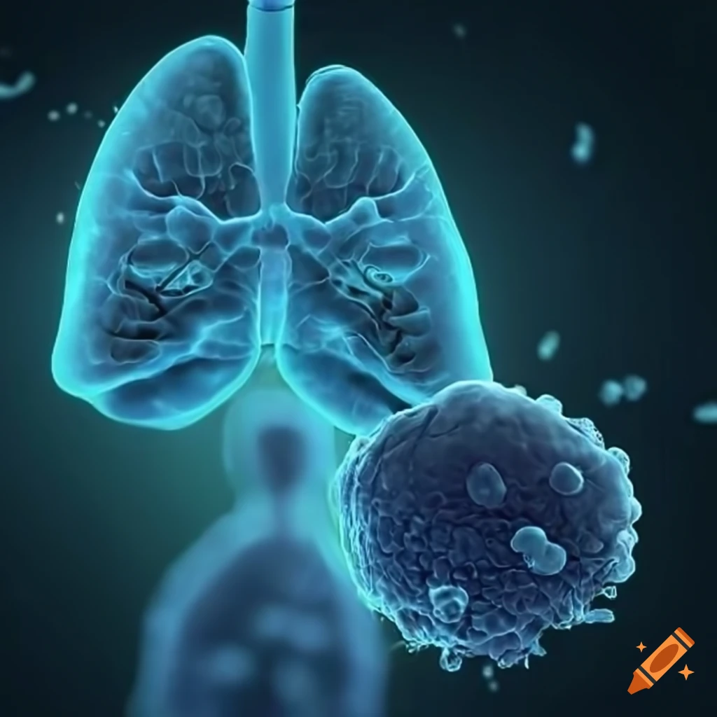 Lungs affected by aspergillosis with night sky view in medical imaging ...