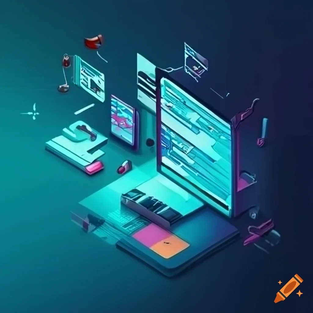 Focused web developer in a meeting with a client surrounded by creative ideas and sketches on ...