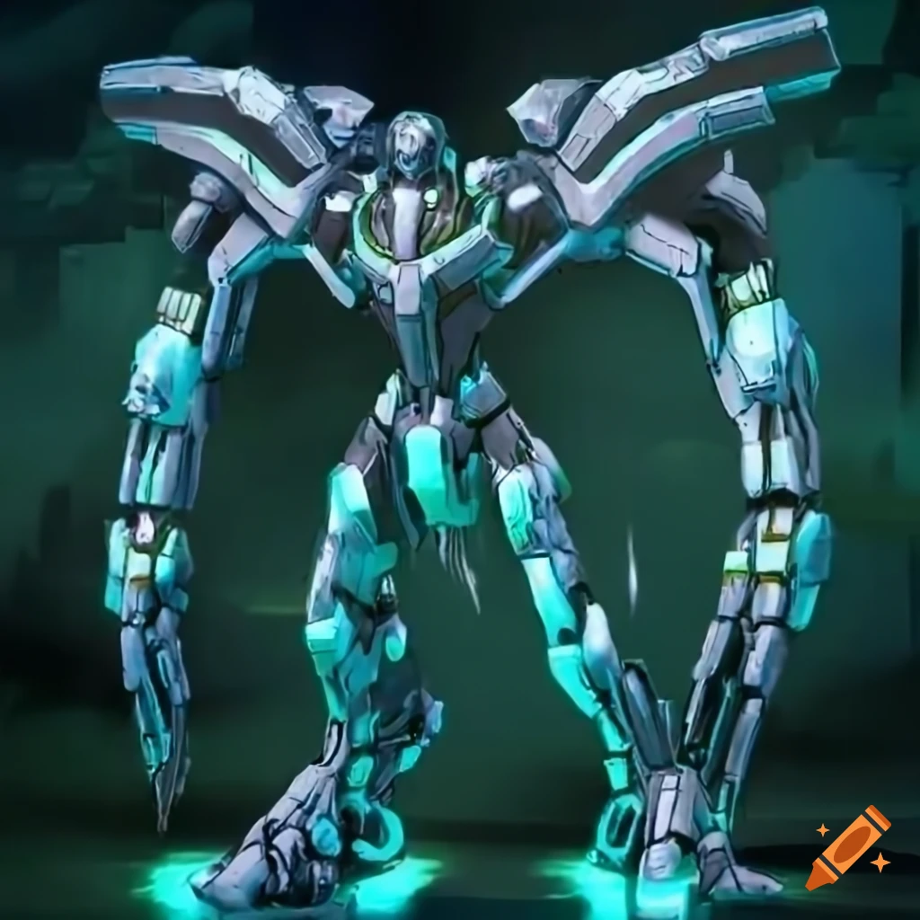 Alien mech with bulbous cockpit and bio-mechanical exoskeleton on Craiyon