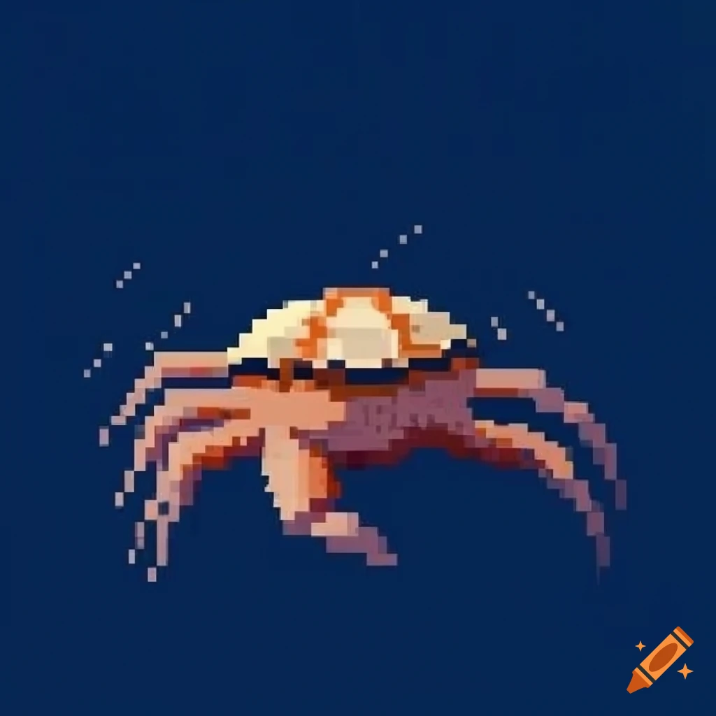 Sea urchin crab pixel art on Craiyon