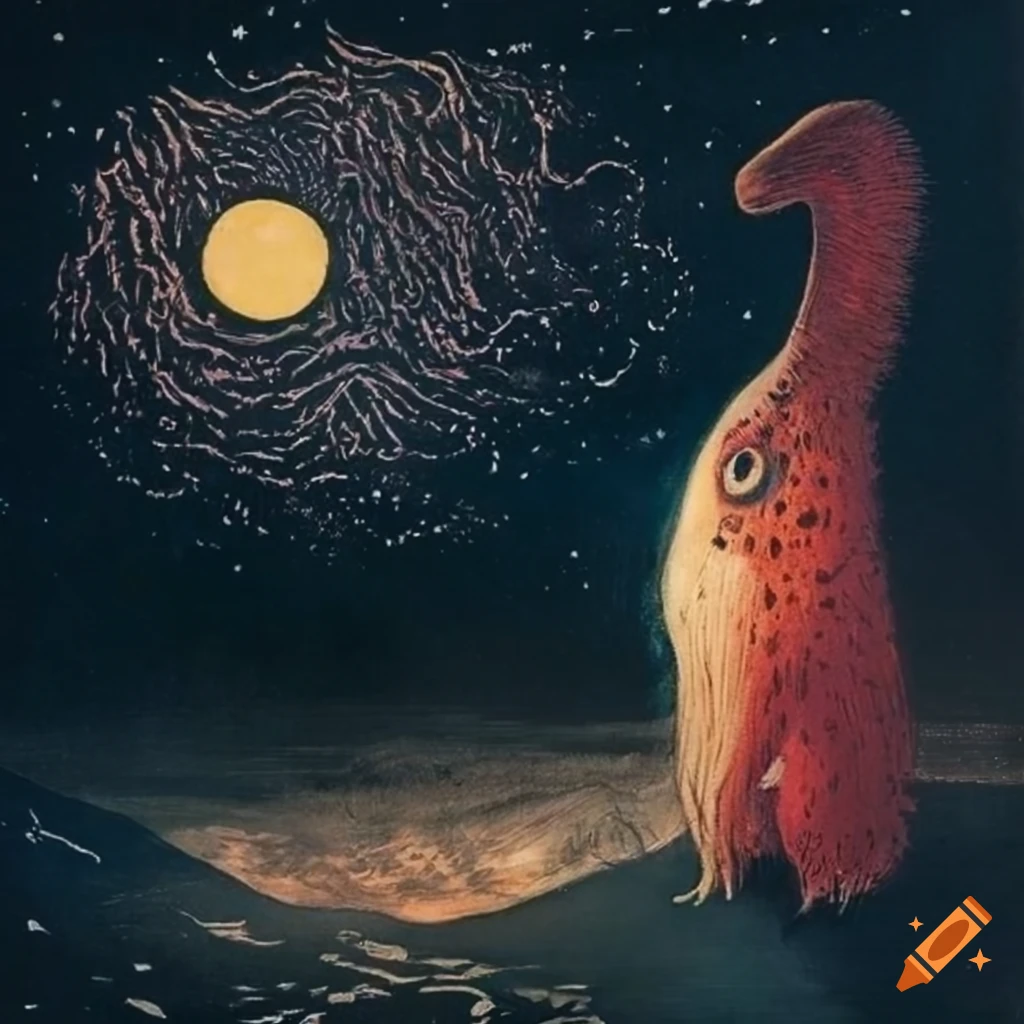 Dreamtime Vision of Salish inspired animals with ghost Shamans, falling ...