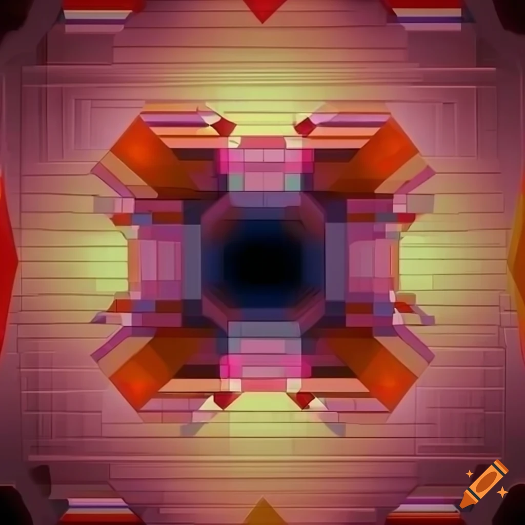 Abstract math representation with geometric shapes and illusions on Craiyon