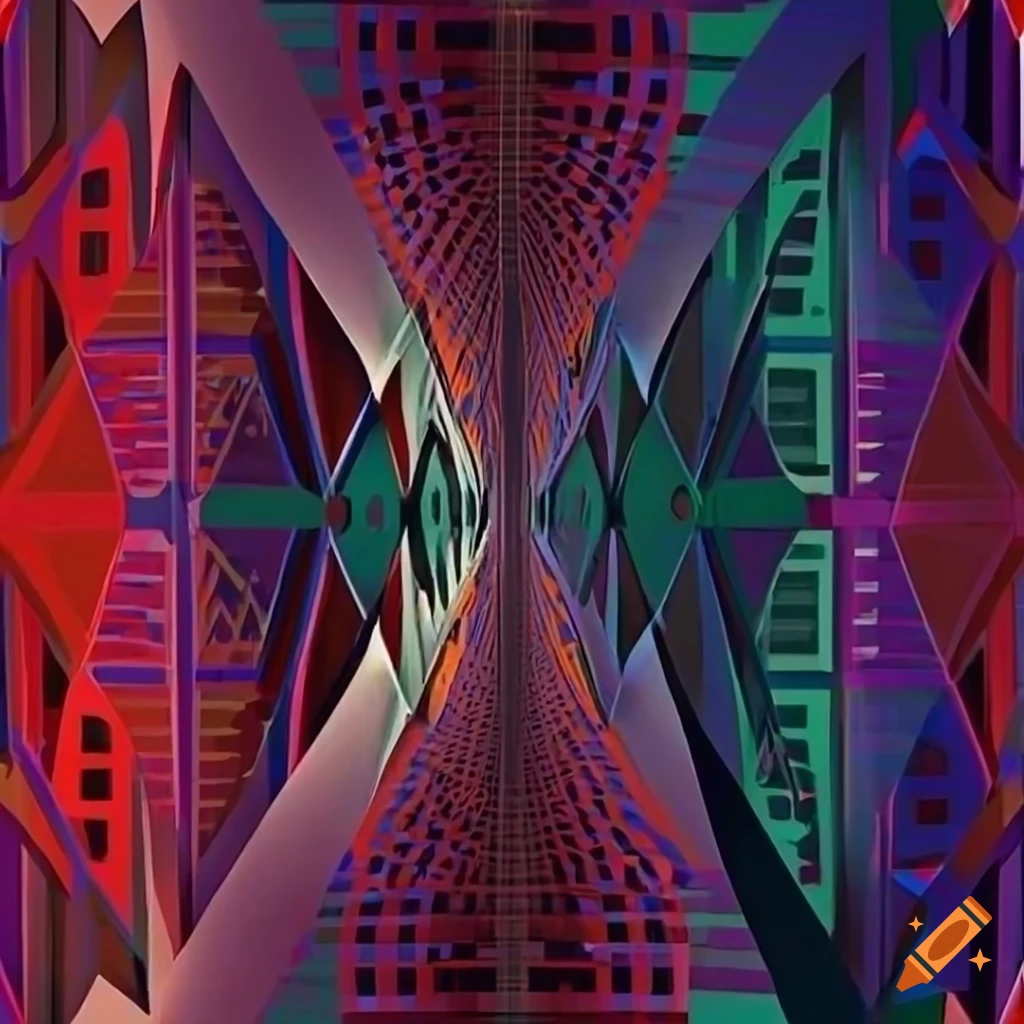 Abstract mathematical representation of victor vasarely's geometric ...