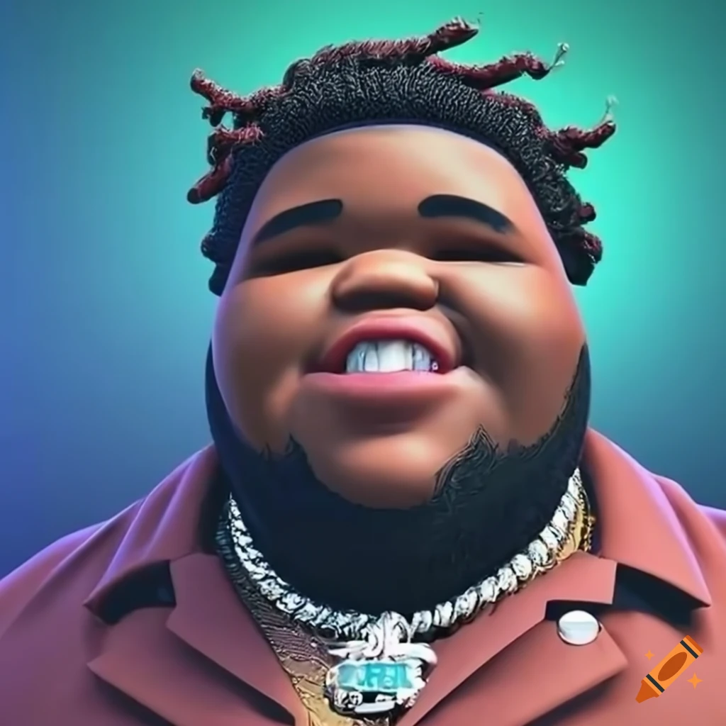 3d rendering of rapper rod wave on Craiyon