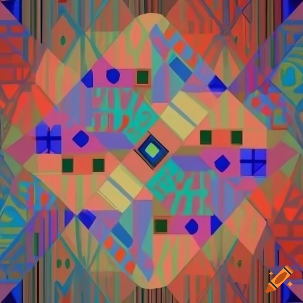 Abstract math representation of geometric shapes in stunning art scene ...