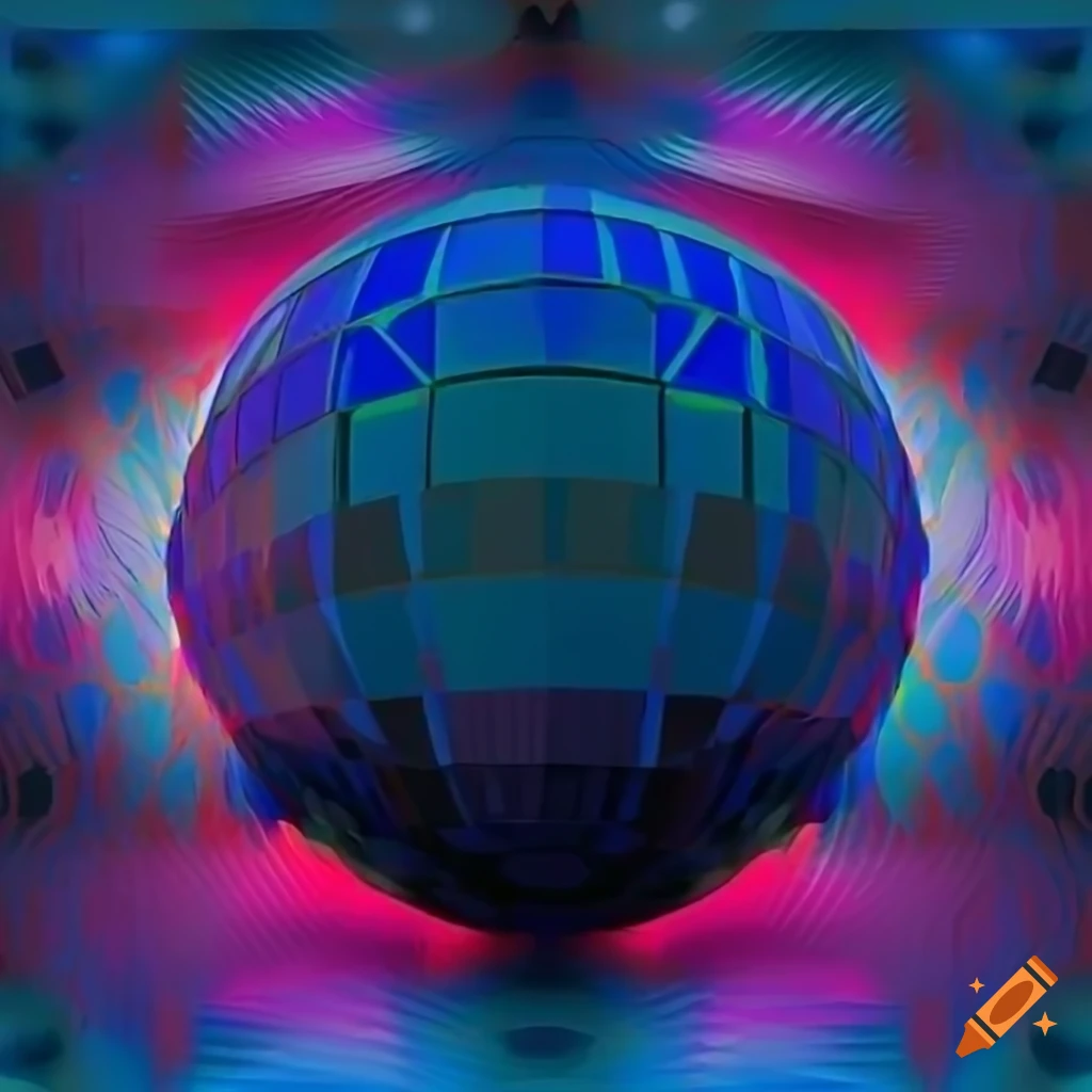 Abstract geometric representation with mesmerizing shapes and illusions ...