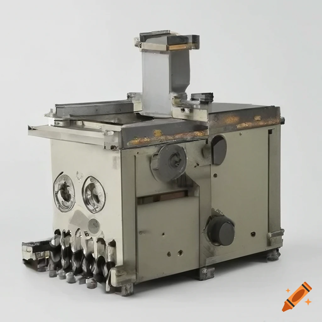 Large box-shaped machine with various components and features on Craiyon