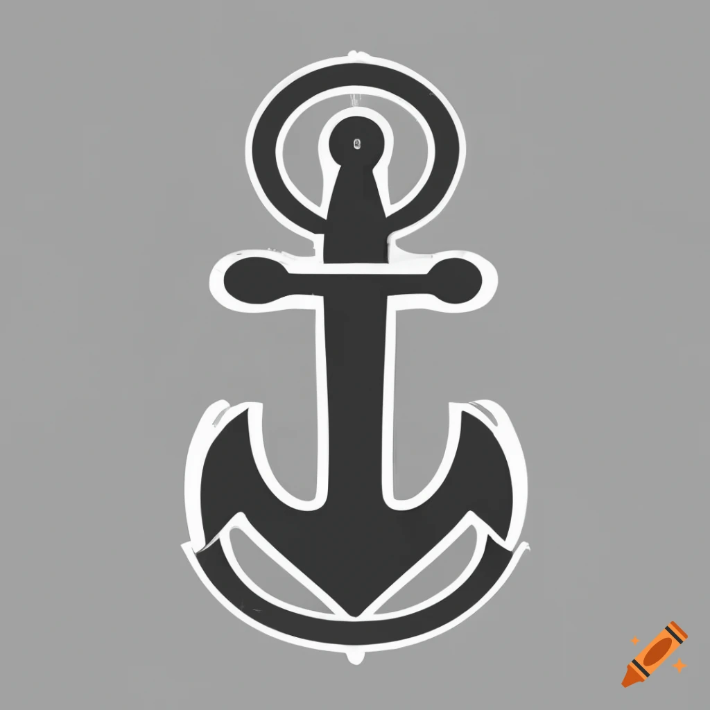 Anchor Guitar Logo in 2D design on Craiyon