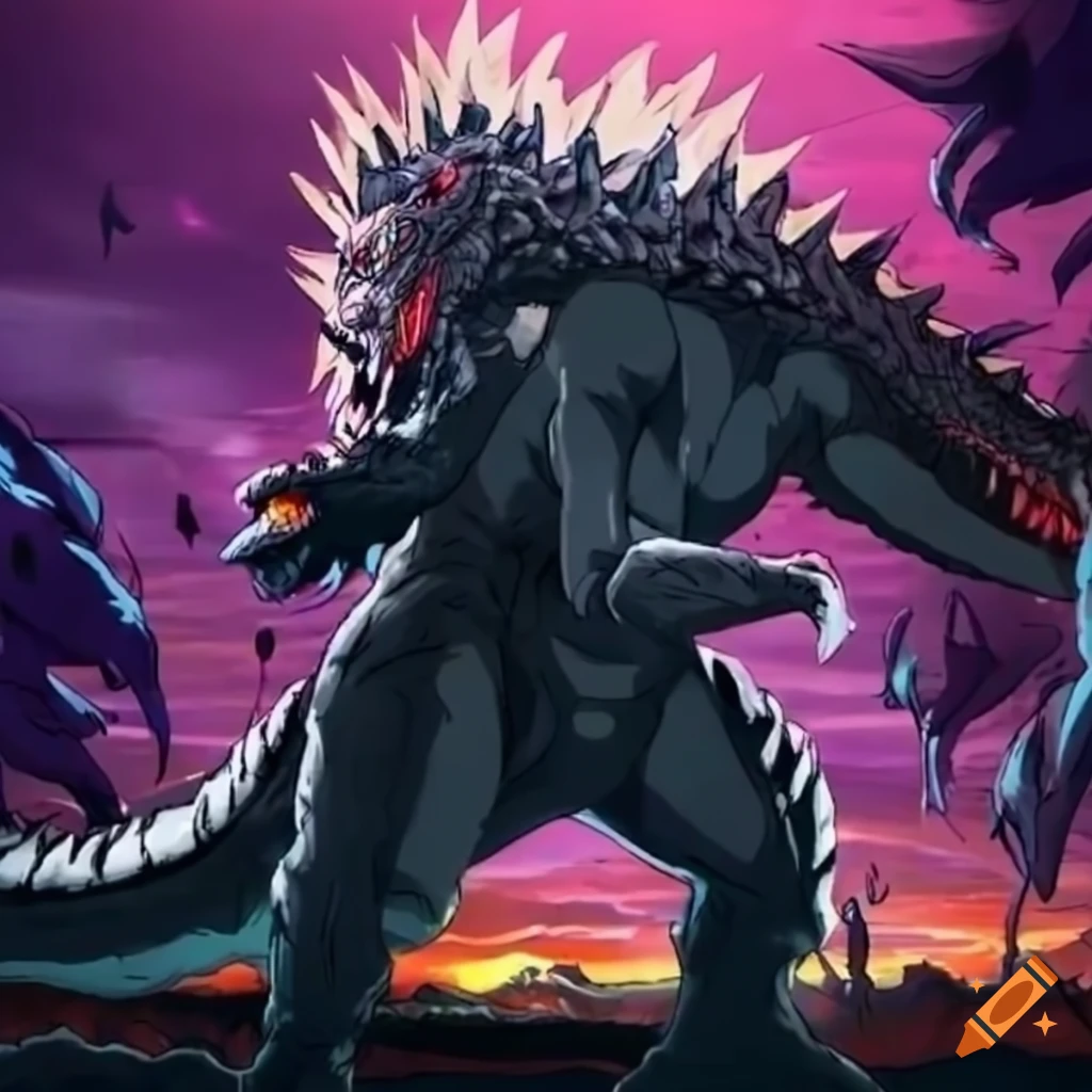 Kaiju number 8 anime monsters squad attack on Craiyon