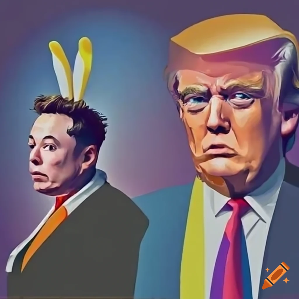 Humorous depiction of Elon Musk and Donald Trump as Renaissance figures ...