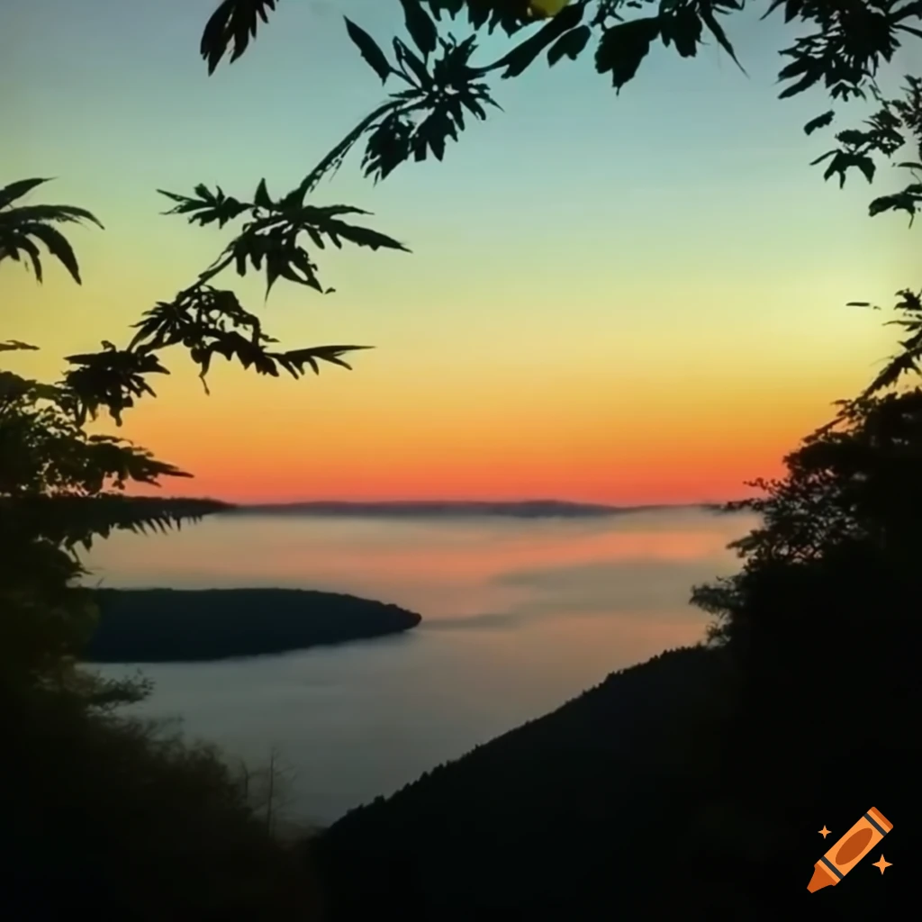 Terence mckenna overlooking a psychedelic hudson river valley sunset ...