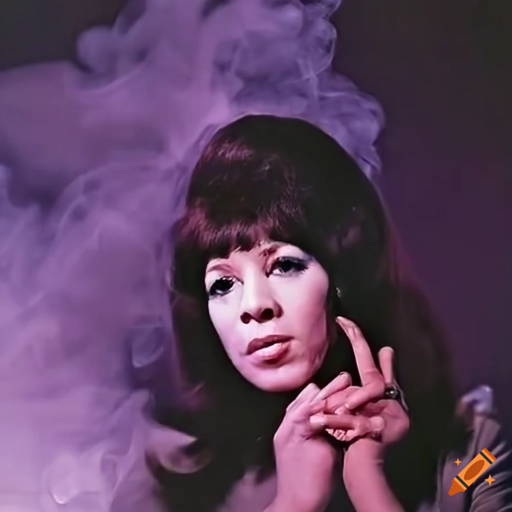 Sassy 60s style with Ronnie Spector smoking in technicolor on Craiyon