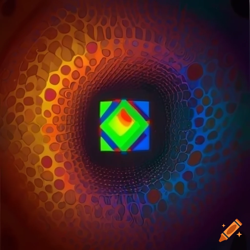 Abstract geometric representation inspired by victor vasarely's ...