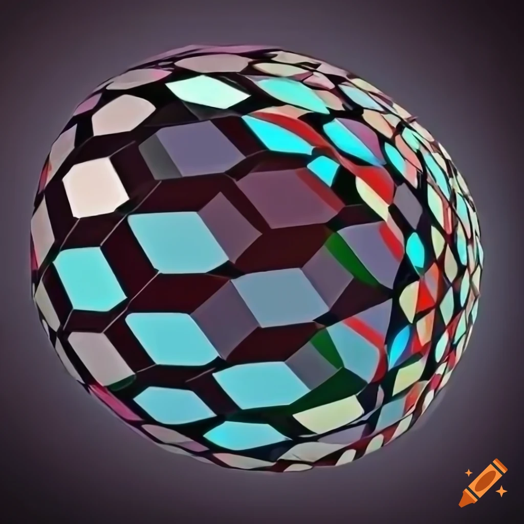 Abstract geometric representation with illusions and colors by victor ...