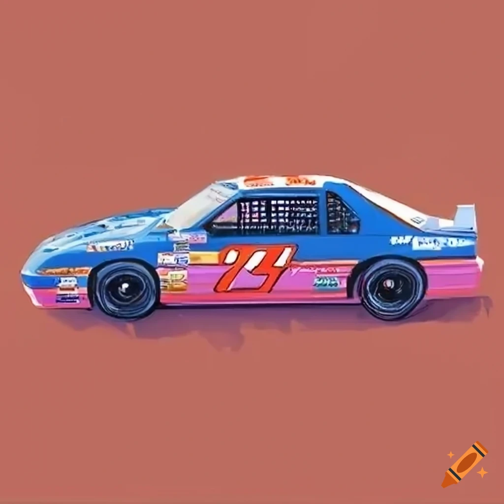 1986 Dodge Daytona Chrysler Conquest NASCAR Cup Car illustration from ...