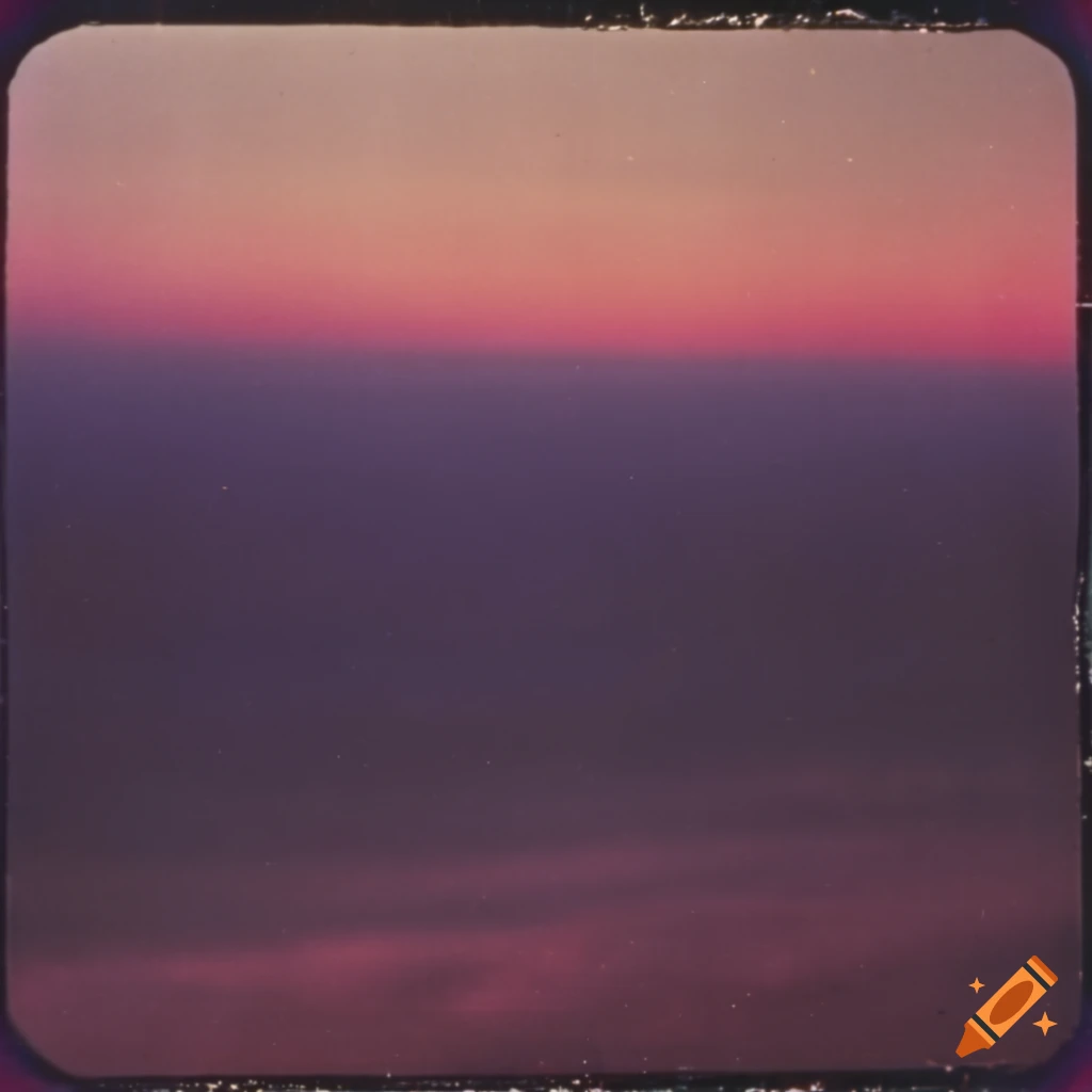 Vintage film photo of late evening sky in the hills on Craiyon