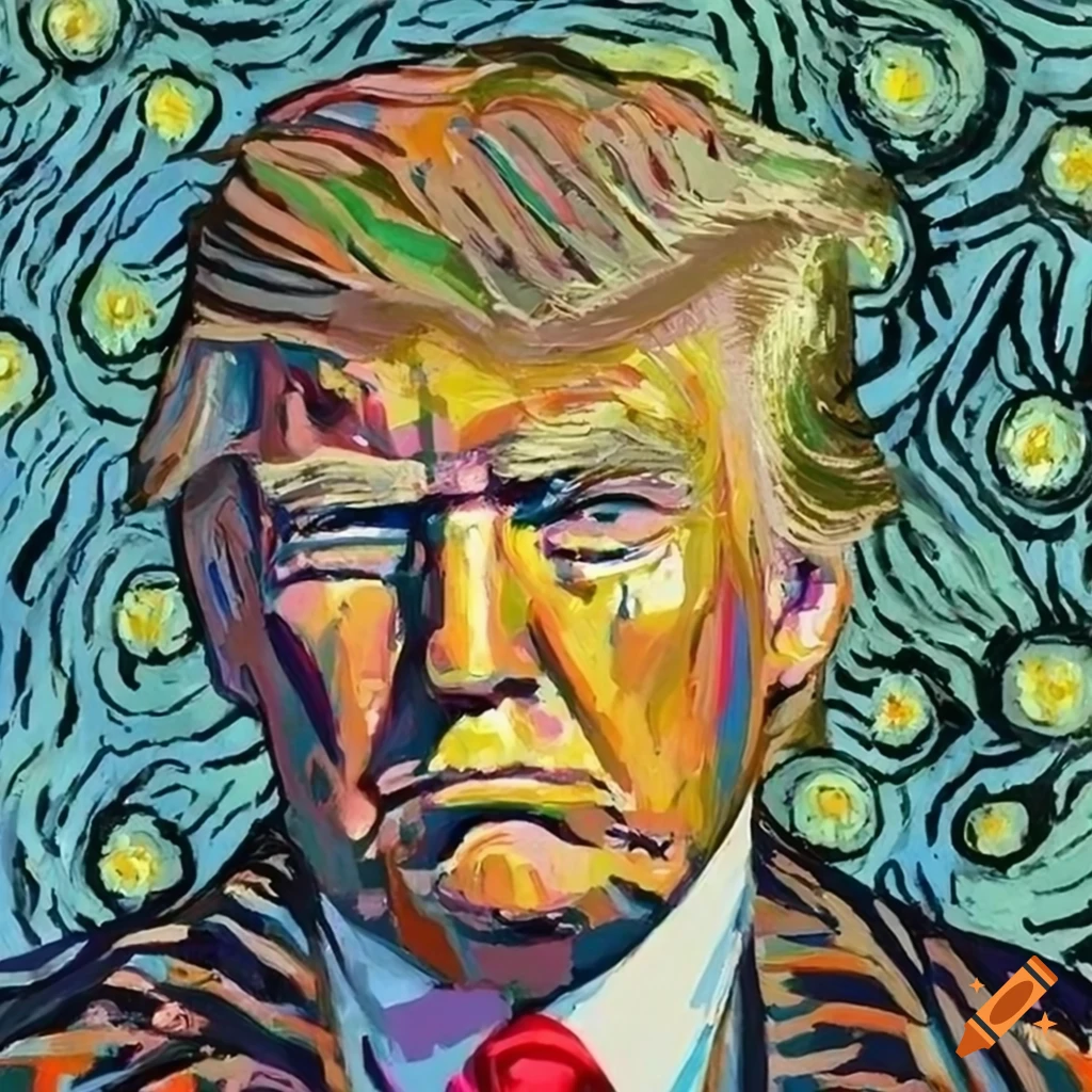 Van Gogh style portrait of a person with a bandaged ear on Craiyon