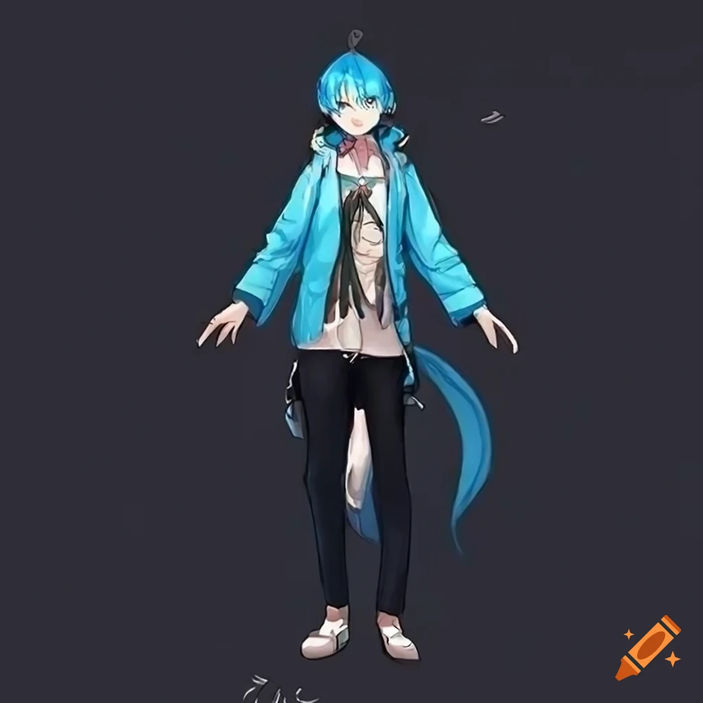 Vtuber RulanPop in stylish full-body outfit on Craiyon