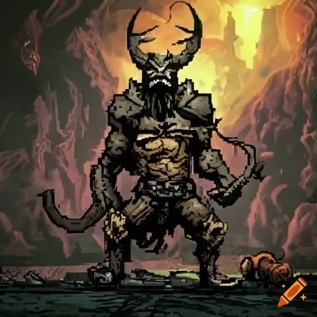 Detailed 2D pixel art of a demonic fantasy underground dungeon world on ...