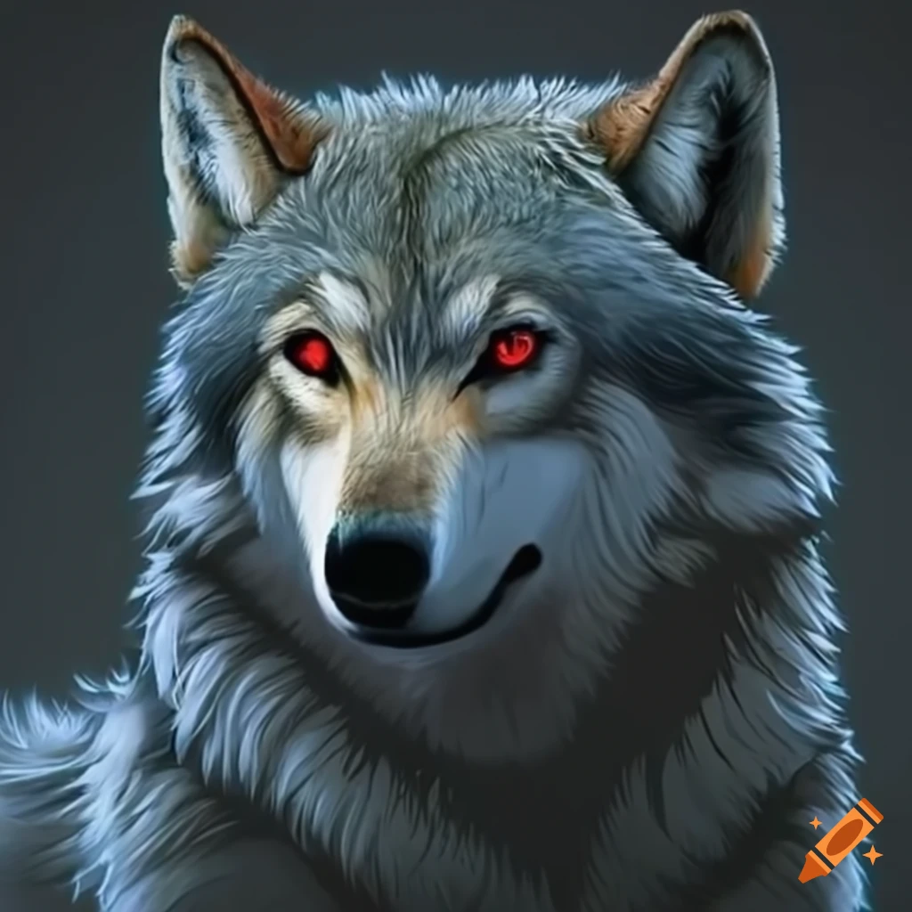 Alpha wolf in a mysterious forest setting on Craiyon