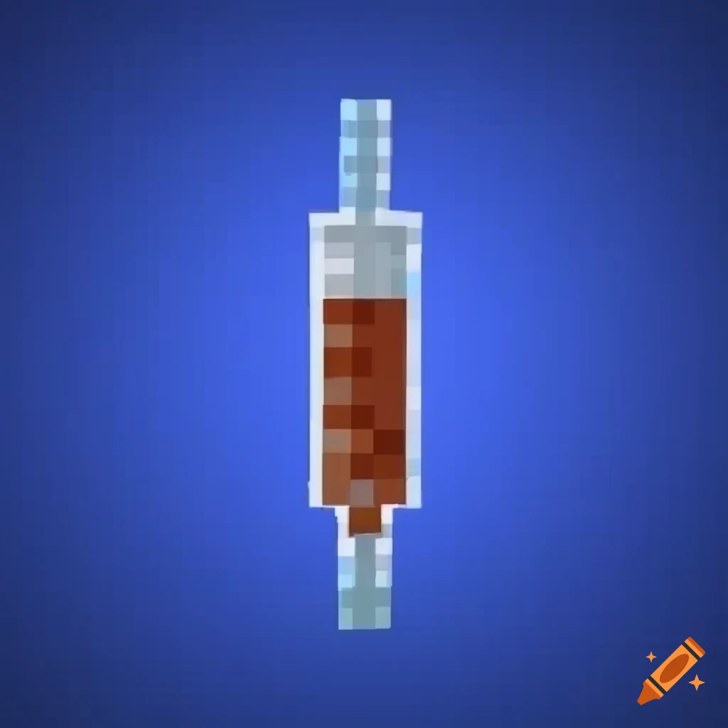 Heroin texture for minecraft with a syringe on Craiyon