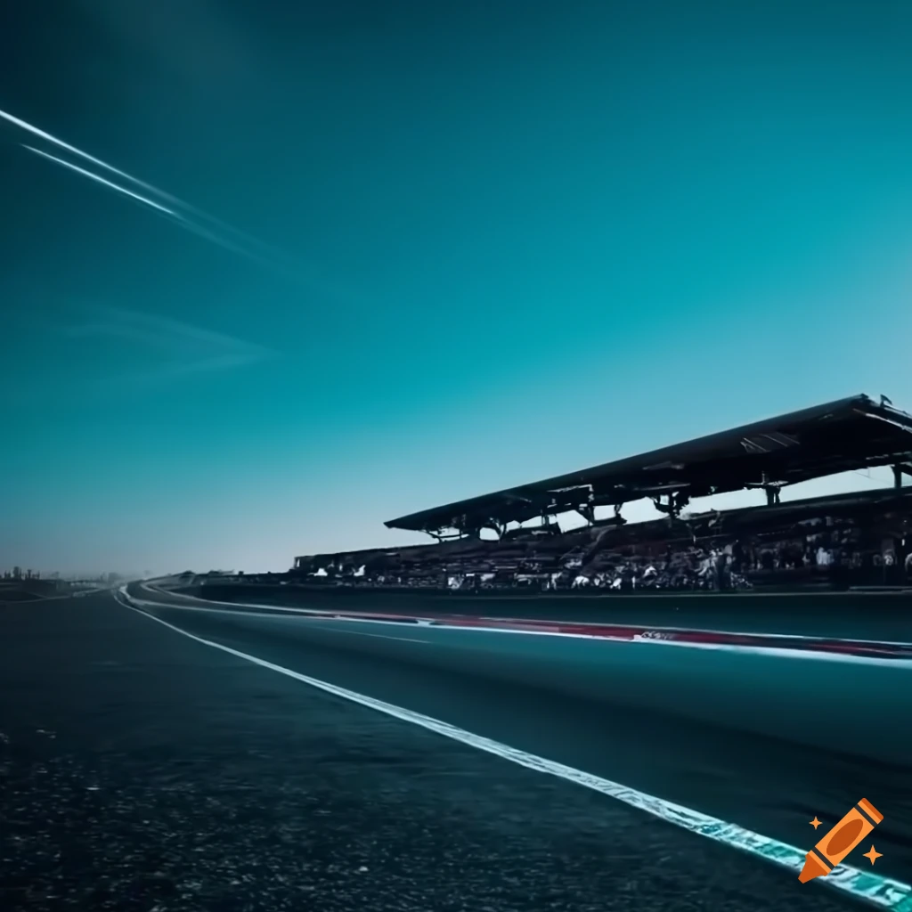 Aerial view of modern F1 race track in 4k resolution on Craiyon