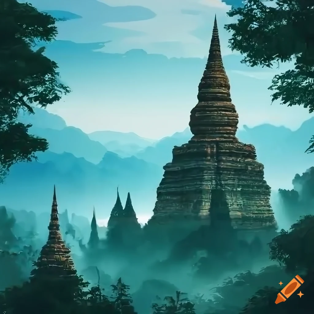 Misty mountains and jungle landscape of Thailand in high resolution ...