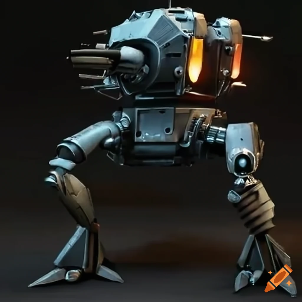 Deadly turret robot with spike fists on Craiyon