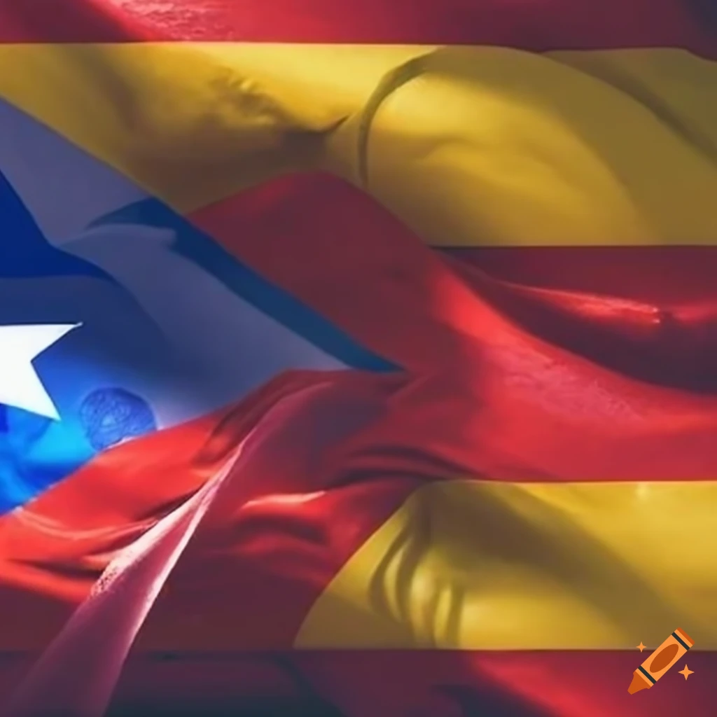 Colombian and puerto rican flag fusion representing cultural diversity ...