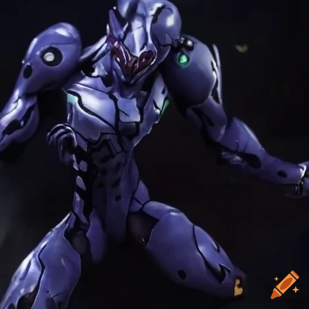 Symbiotic organic second skin armor with glowing eyes in a galactic ...